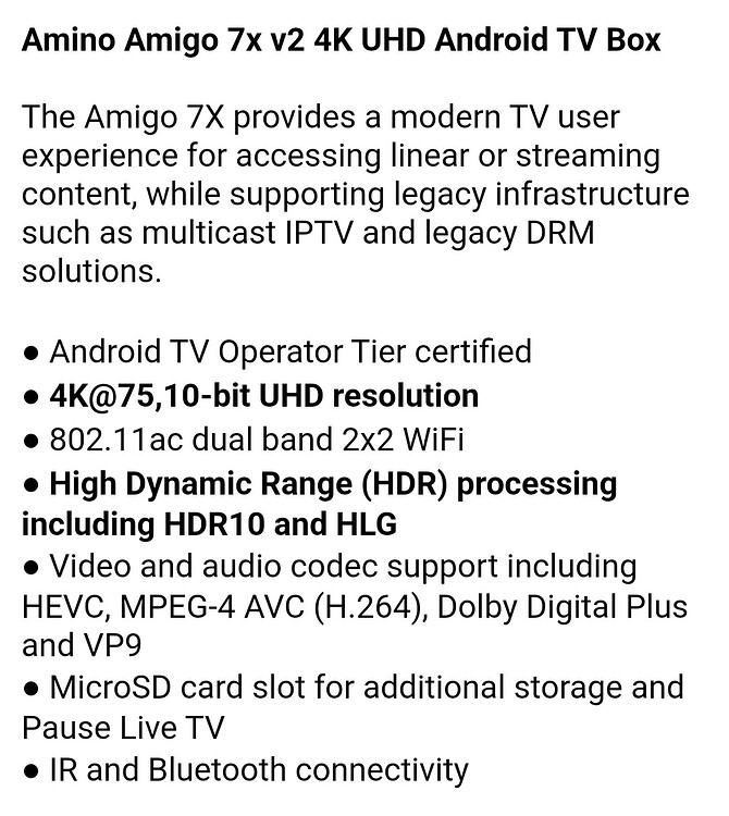 Chromecast Amino Amigo 7X V2 - Streaming Devices / Hardware - TROYPOINT ...