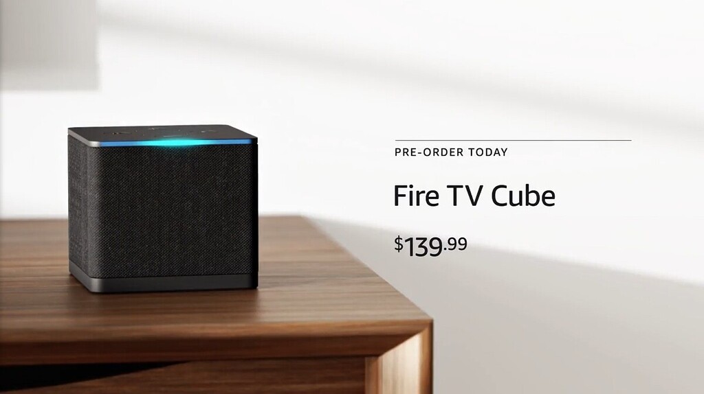 Amazon Fire TV Cube (3rd-gen) has a mic, speakers, WiFi 6E, HDMI input ...