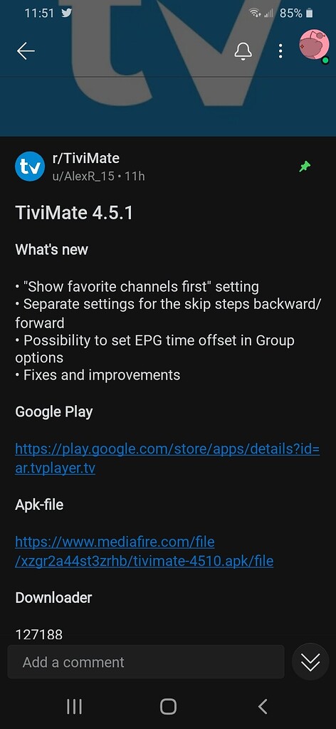 Another tivimate update from 4.5.0 to 4.5.1 - APKs (Android Apps ...