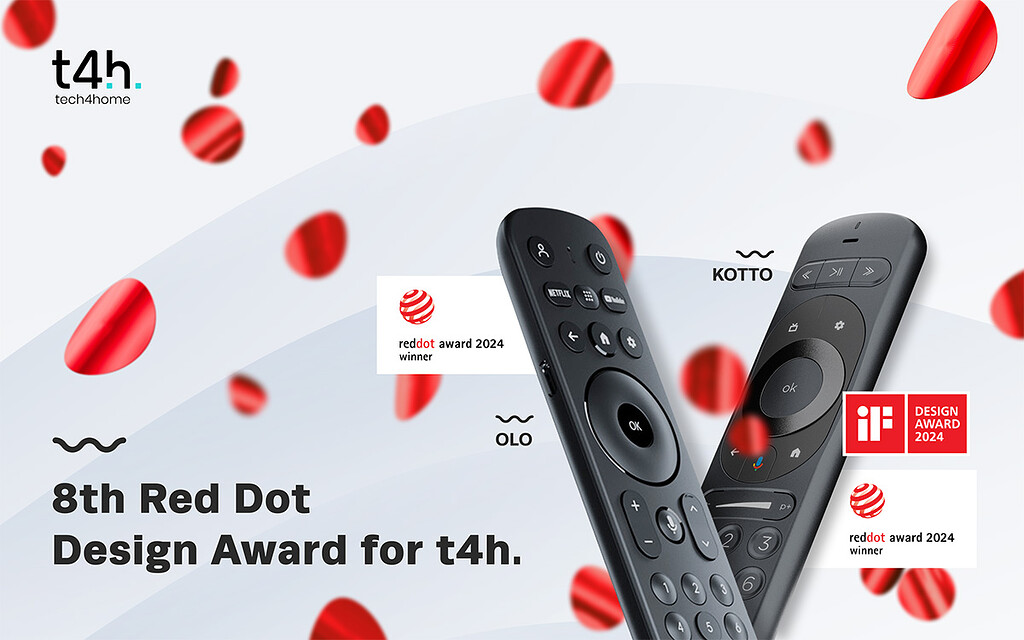 T4h remotes win in Red Dot Design Awards - Streaming Devices / Hardware ...