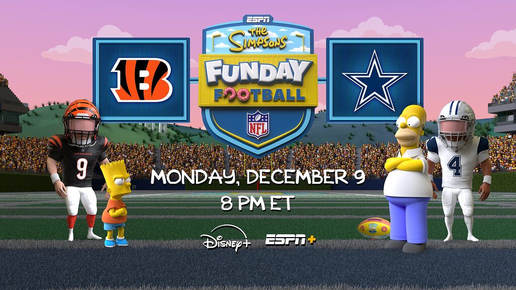 'The Simpsons Funday Football' Streams Live December 9 on Disney+ and ...