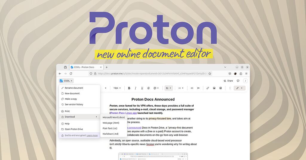 Proton Launch Privacy-Focused Google Docs Alternative - Security - TROYPOINT Insider