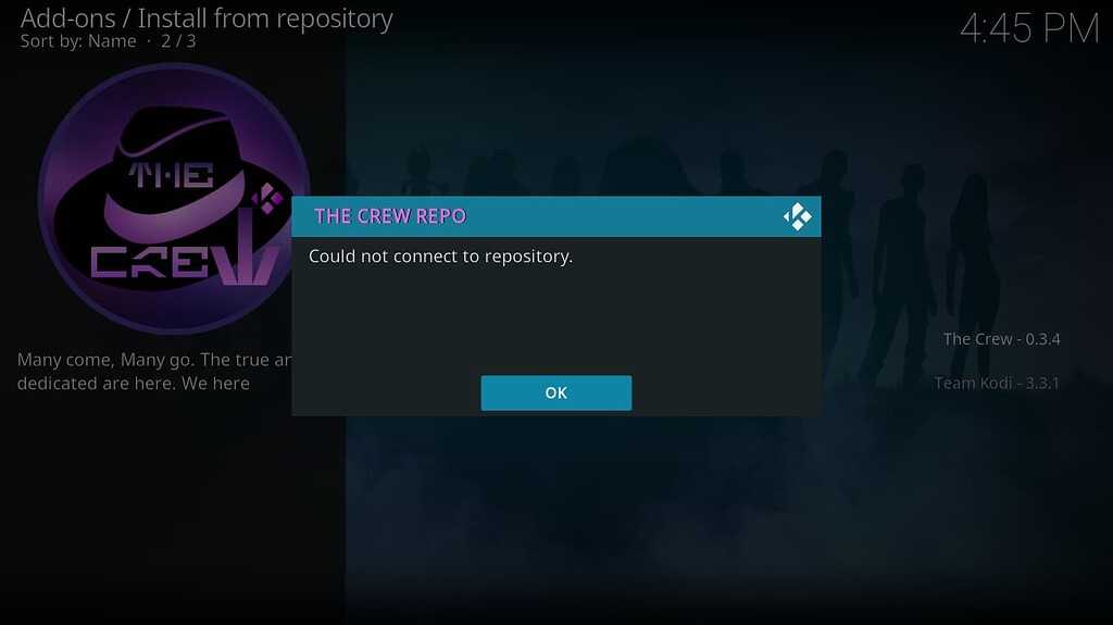 Unable to install crew repo from repository - Kodi - TROYPOINT Insider